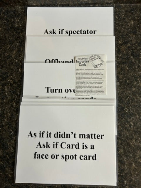Tom Craven's Jumbo Instruction Cards (Props only, no instructions ...
