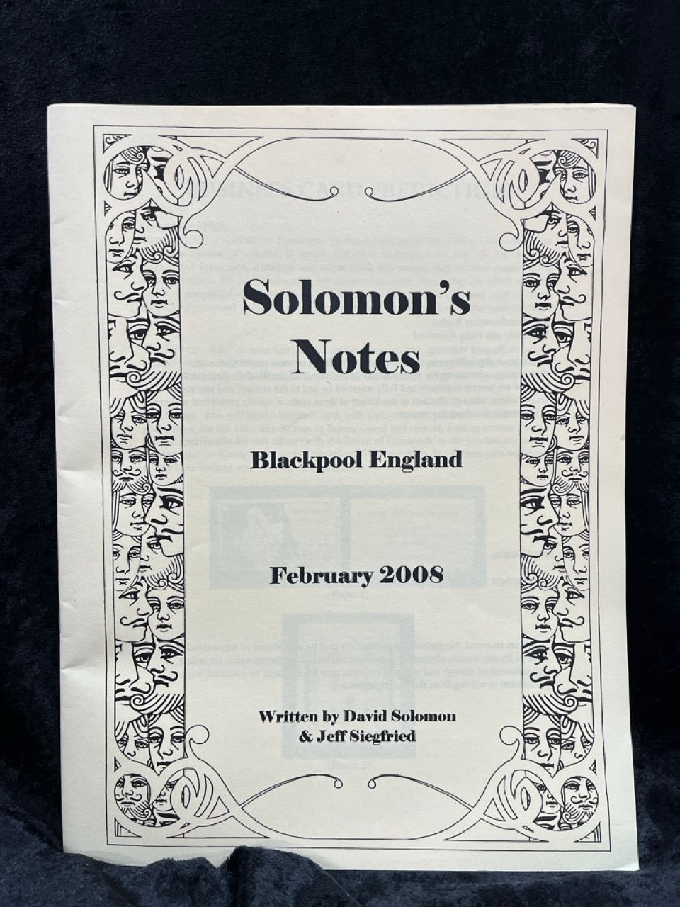 Solomon's Notes (2008) - David Solomon – Don's Magic & Books